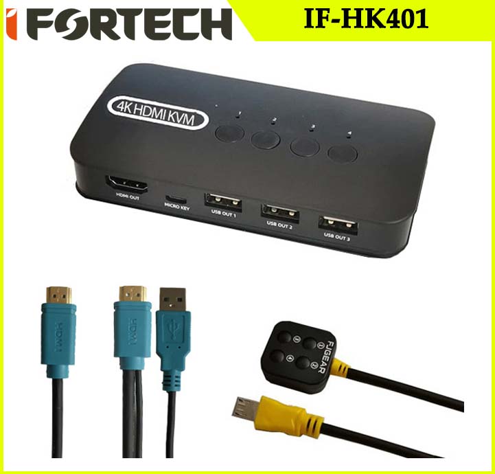 قیمت سوئیچ چهار پورت IFORTECH HDMI KVM IF-HK401 به صورت عمده | عمده کام - عمده کام